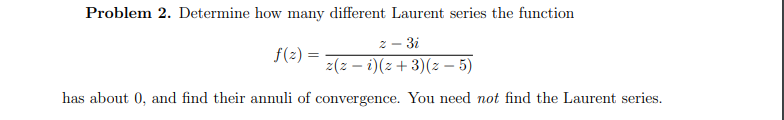 Solved Problem 2. Determine how many different Laurent | Chegg.com