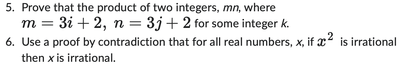 Solved 5. Prove that the product of two integers, mn, where | Chegg.com