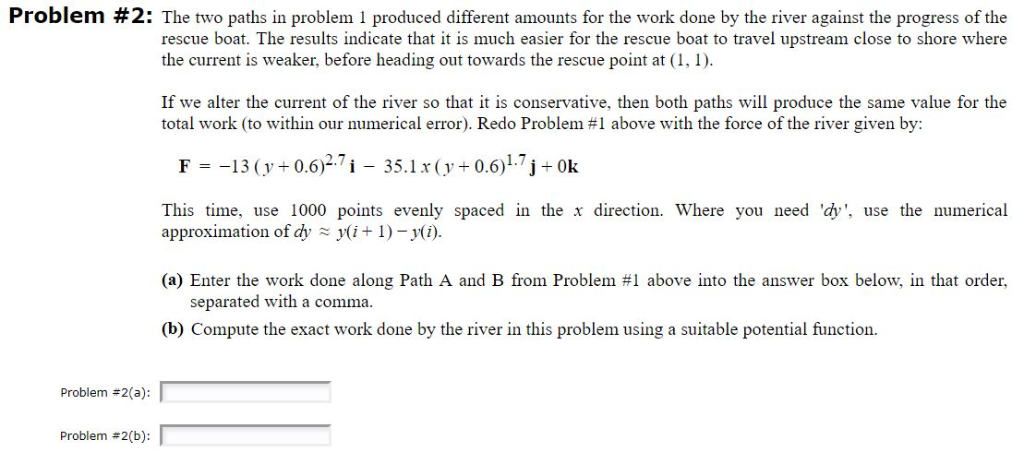Solved Problem #1: River rescue: A river is flowing from | Chegg.com