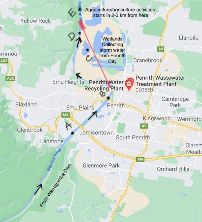 Solved Question 1 Shown below is the map of Nepean river | Chegg.com