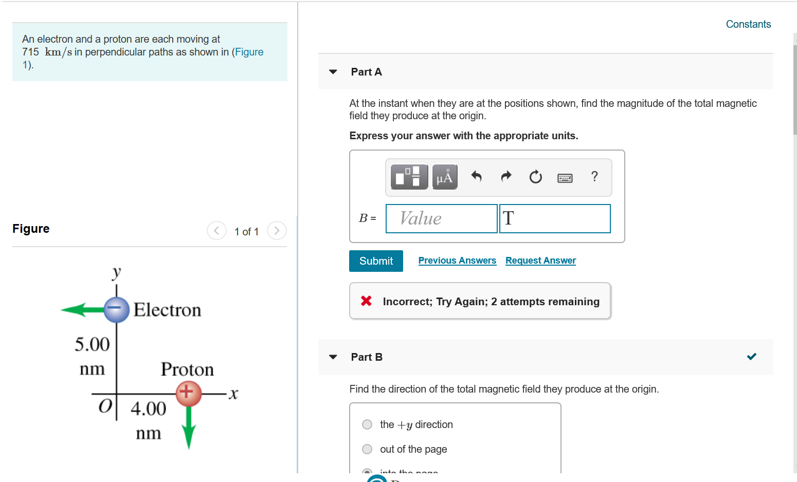 Solved Constants An Electron And A Proton Are Each Moving At