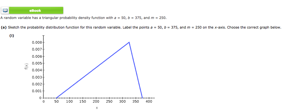 eBook A random variable has a triangular probability | Chegg.com