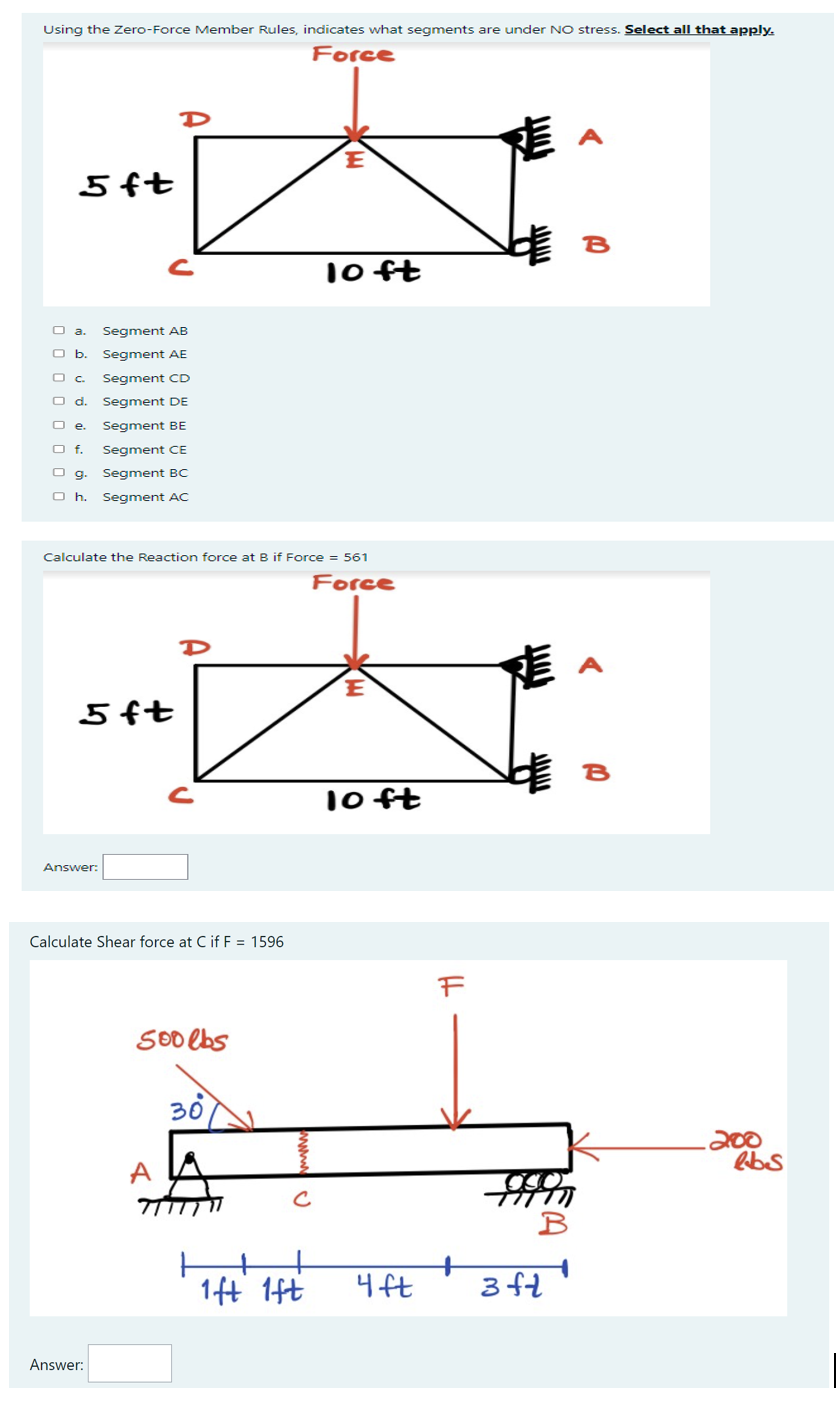 Solved Using the Zero-Force Member Rules, indicates what | Chegg.com