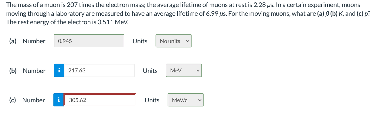 Solved The mass of a muon is 207 times the electron mass; | Chegg.com