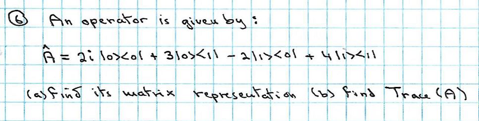 Solved (6) An operator is given by: | Chegg.com