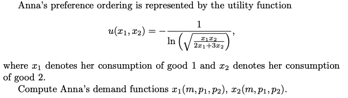 Solved Anna's preference ordering is represented by the | Chegg.com
