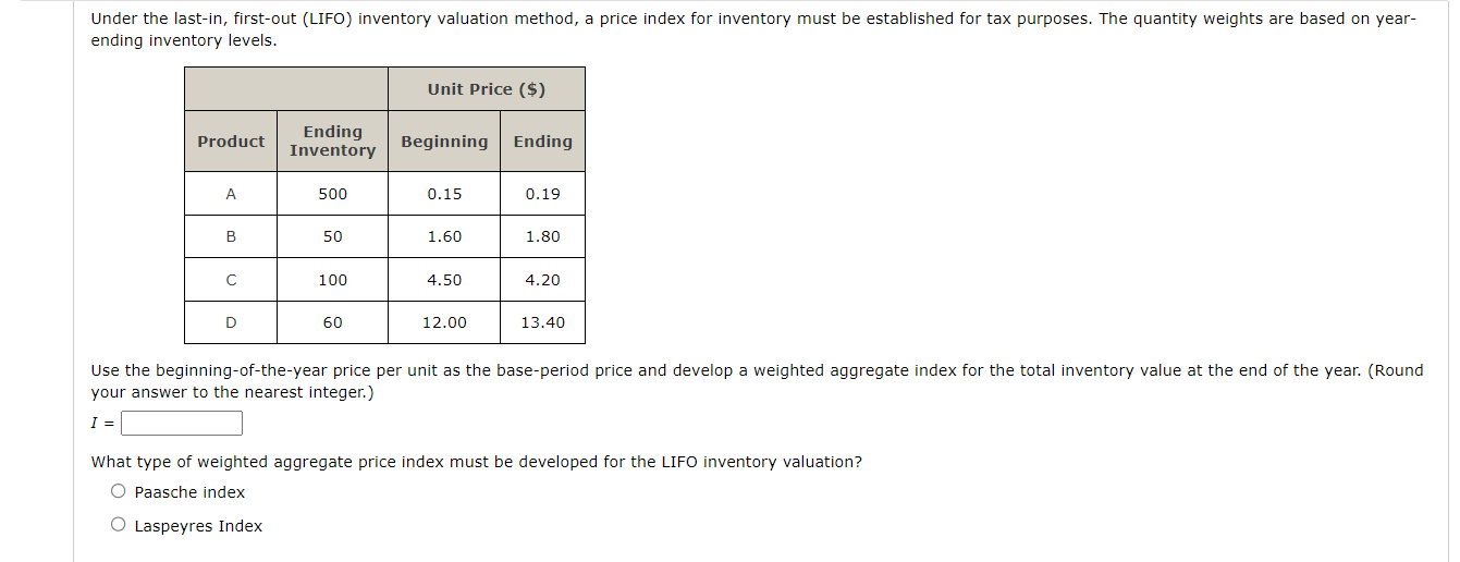 Solved Under the last-in, first-out (LIFO) inventory | Chegg.com