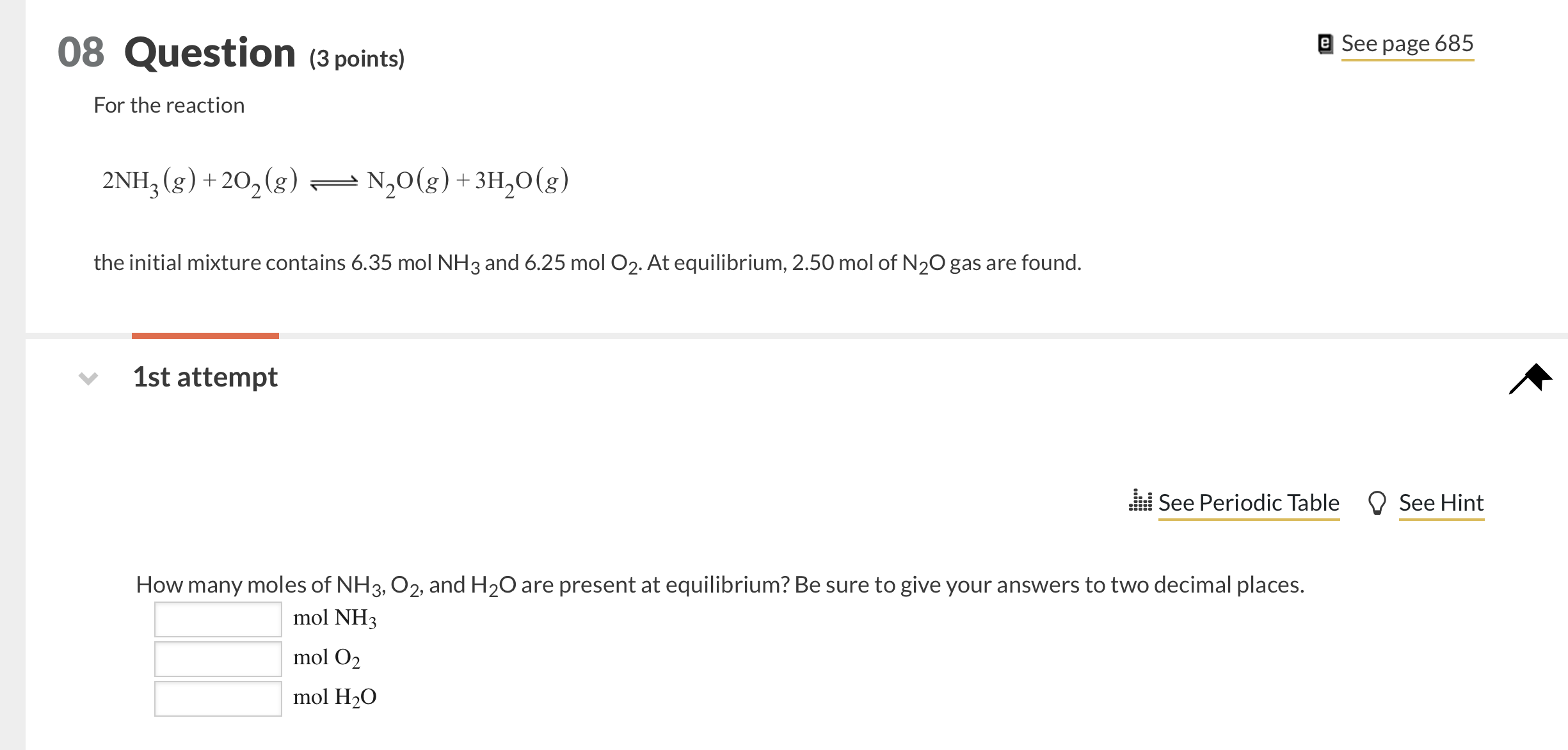 Solved 08 Question (3 points) For the reaction | Chegg.com