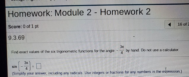 Solved Homework Module 2 Homework 2 Score 0 Of 1 Pt 16