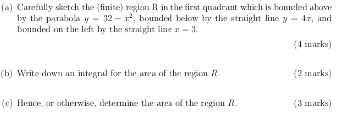 Solved (a) Carefully sketch the finite) region R in the | Chegg.com