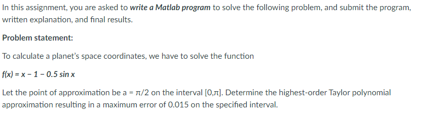 Solved In This Assignment You Are Asked To Write A Matlab 2378