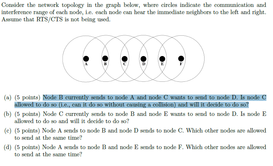 Solved Consider the network topology in the graph below, | Chegg.com