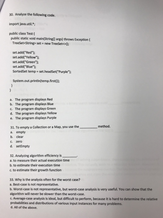 Solved 30 Analyze The Following Code Import Javautil 