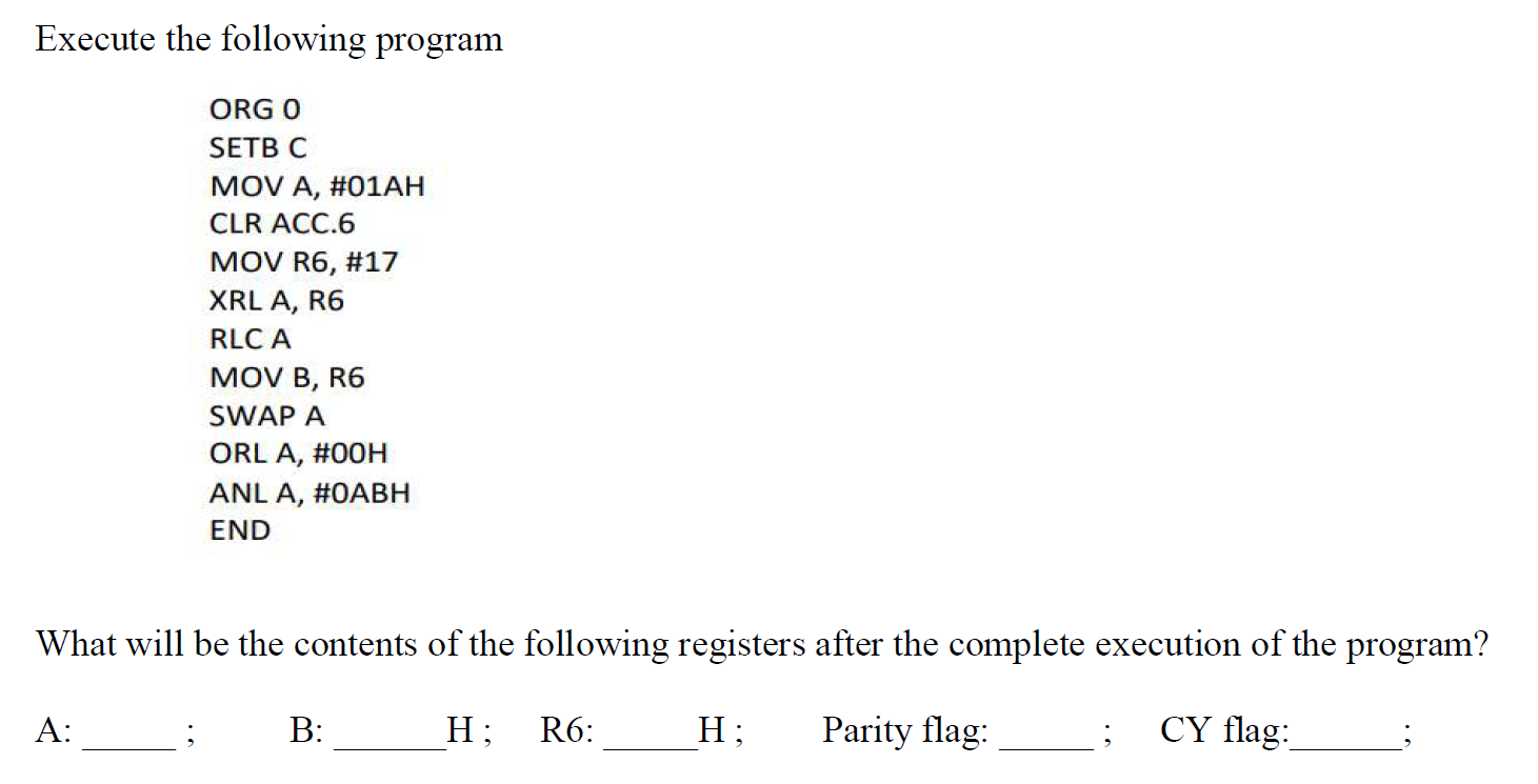 Solved Execute the following program What will be the | Chegg.com