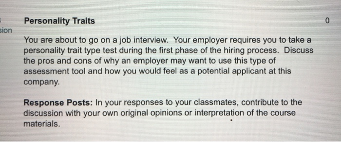 Solved Personality Traits You Are About To Go On A Job Chegg solved-personality-traits-you-are-about-to-go-on-a-job-chegg