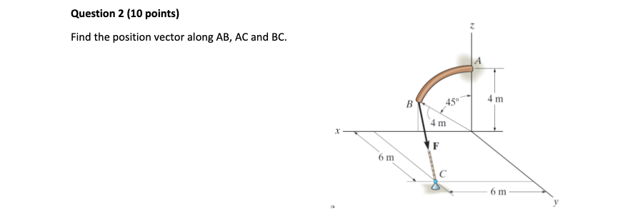 Solved Question 2 (10 points) Find the position vector along | Chegg.com