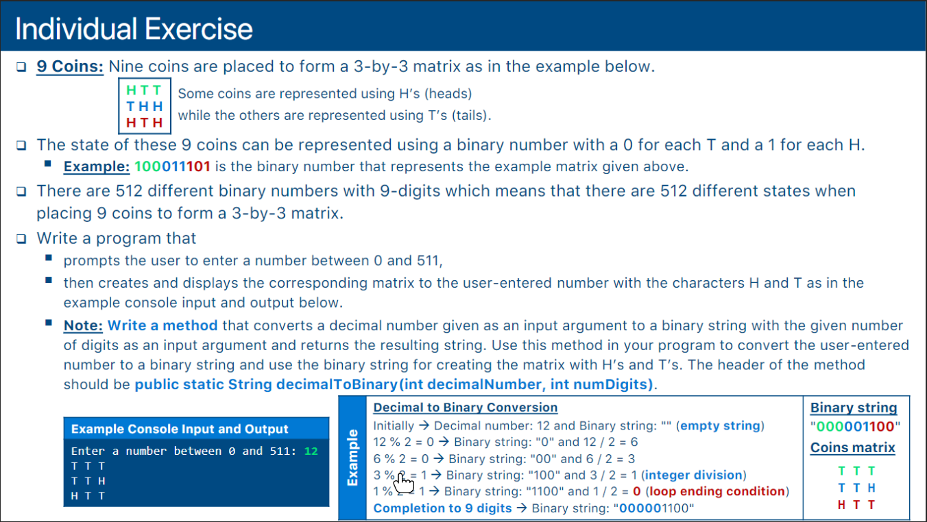 Solved Individual Exercise a 9 Coins: Nine coins are placed | Chegg.com