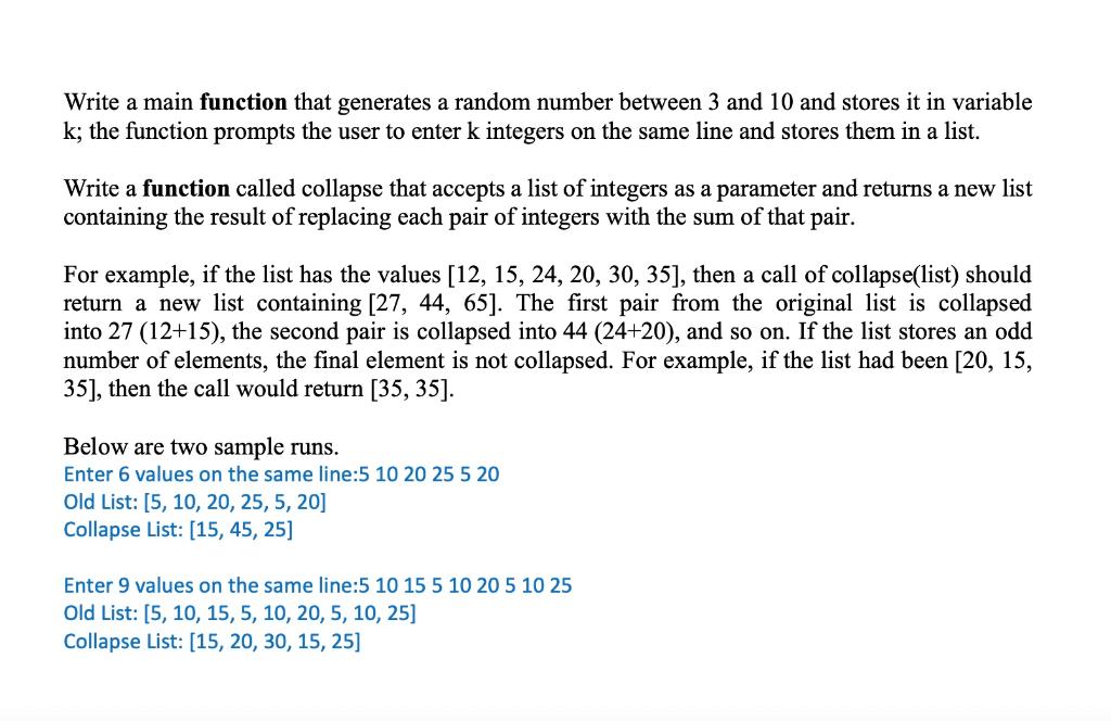 Solved Write a main function that generates a random number | Chegg.com