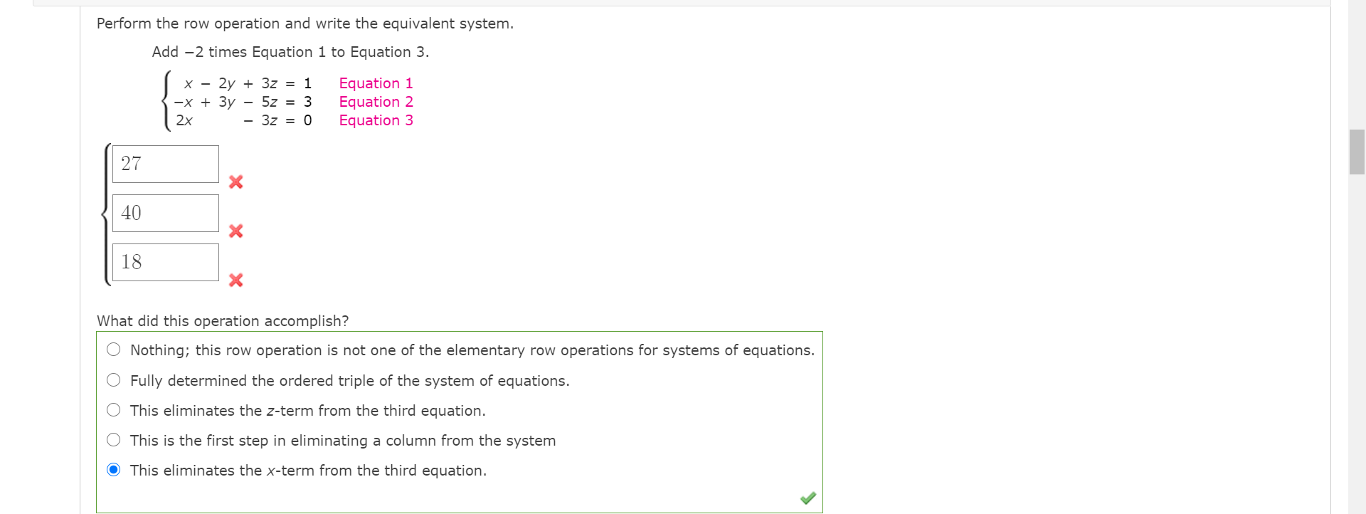 Solved Tutorial Exercise Find the values of x, y and z in | Chegg.com