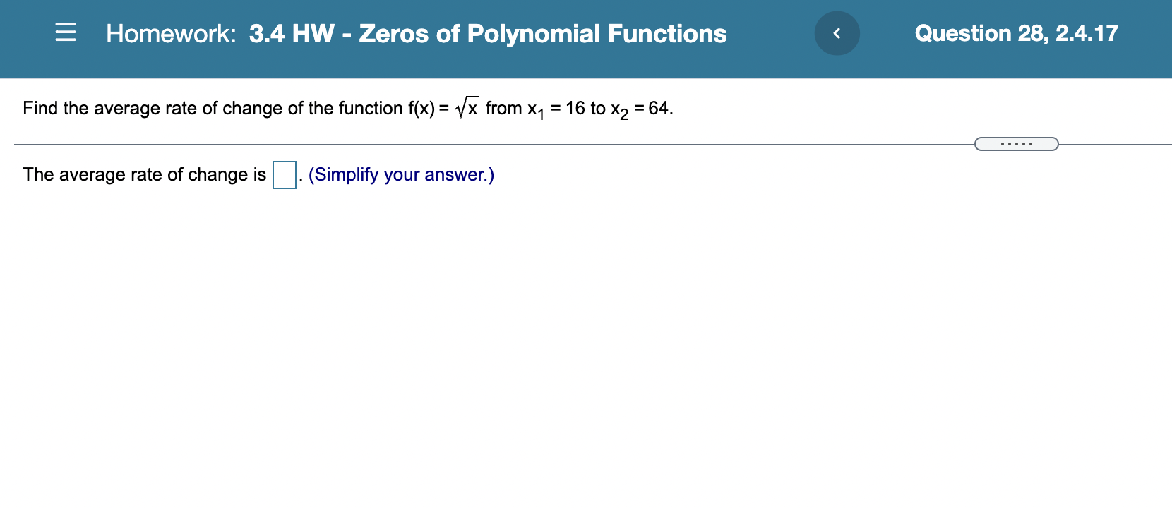 Solved Homework: 3.4 HW - Zeros of Polynomial Functions