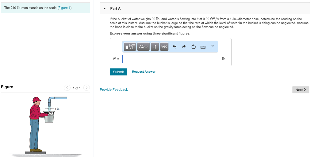 Solved The 210-lb man stands on the scale (Figure 1). Part A | Chegg.com