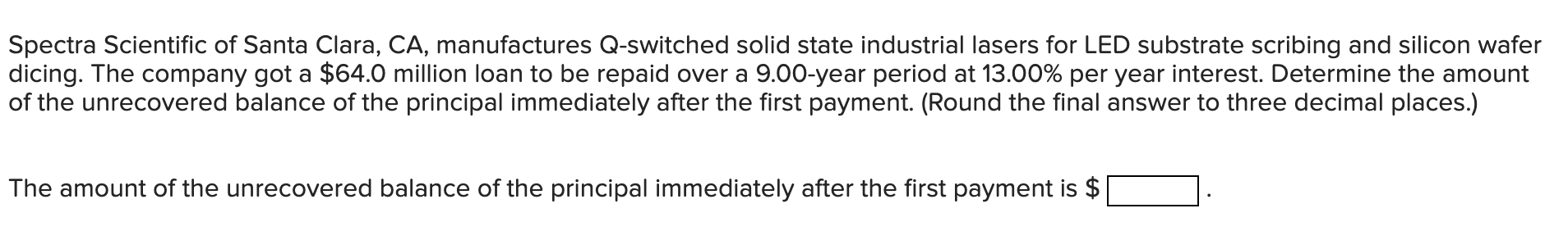 Solved Spectra Scientific of Santa Clara, CA, ﻿manufactures | Chegg.com