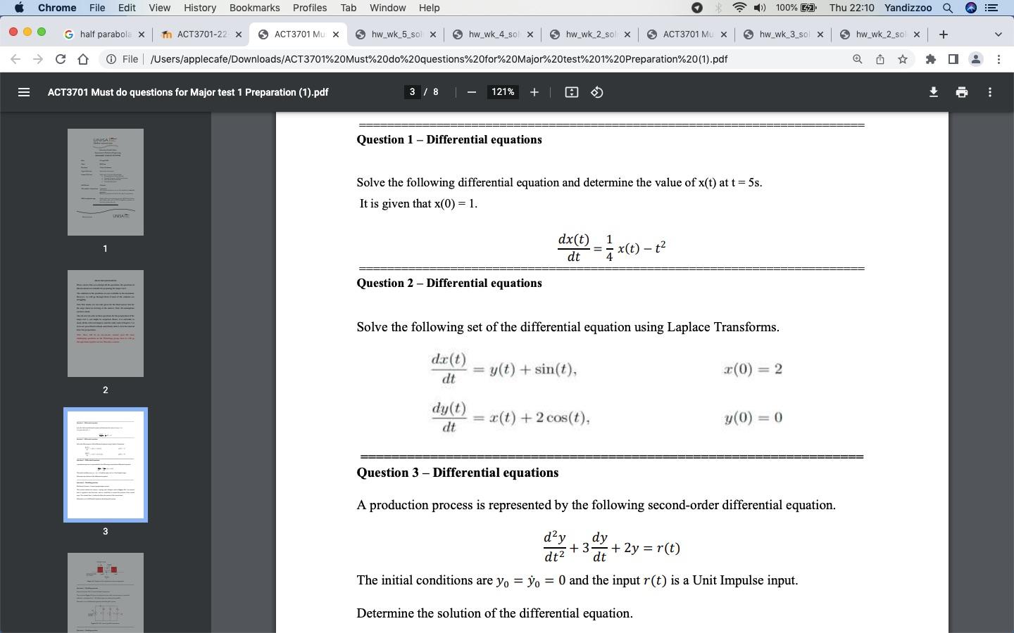 Solved Solve the following differential equation and | Chegg.com