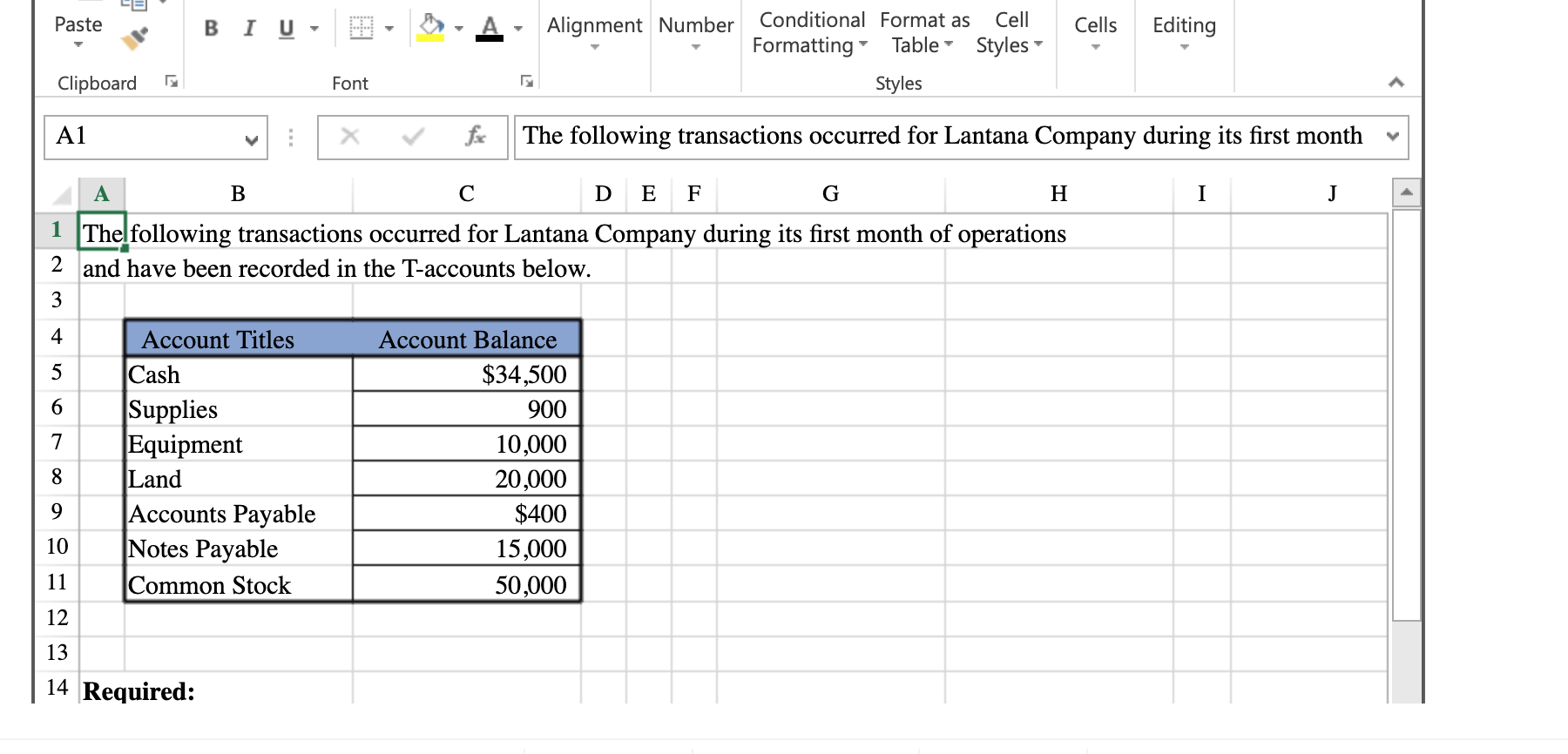 Solved Lantana Company has provided you with the | Chegg.com
