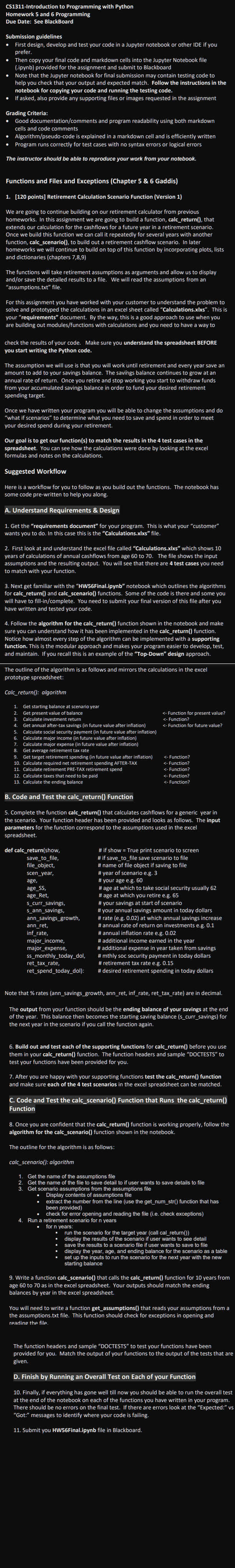CS1311-Introduction to Programming with Python | Chegg.com