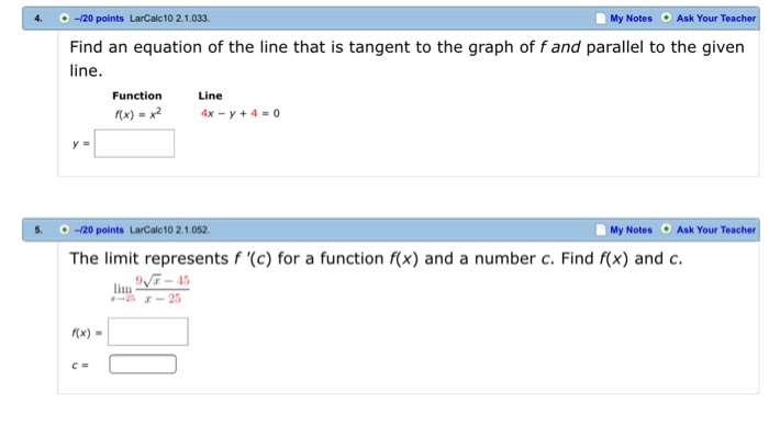 Solved Find an equation of the line that is tangent to the | Chegg.com