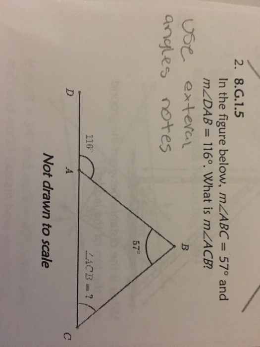 Solved In the figure below, m angle ABC = 57 degree and m | Chegg.com