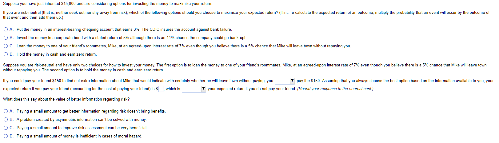 Solved Suppose you have just inherited $15,000 ﻿and are | Chegg.com