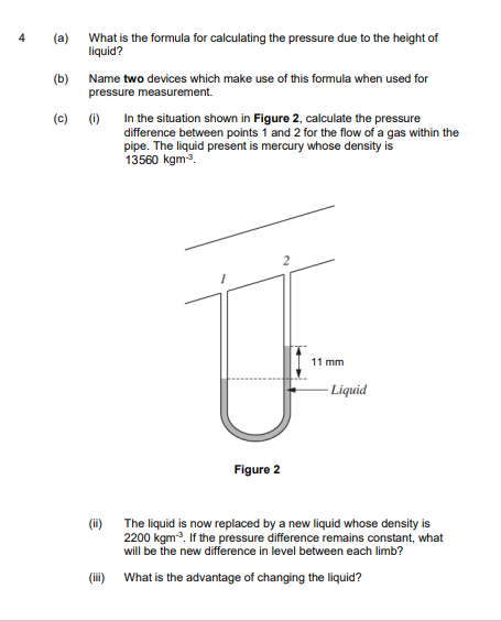 Solved 4 (a) What is the formula for calculating the | Chegg.com