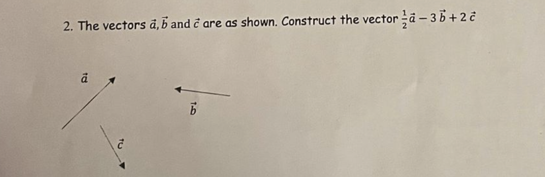 Solved 2. The vectors a,b and c are as shown. Construct the | Chegg.com Solved 2. The vectors a,b and c are as shown. Construct the | Chegg.com