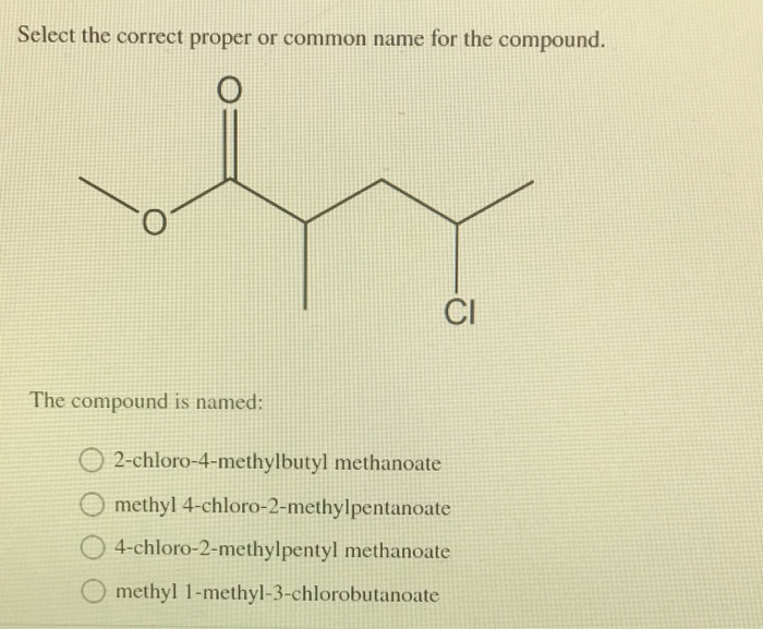 Solved Select the IUPAC name for the compound. NH2 Нас CH3 | Chegg.com