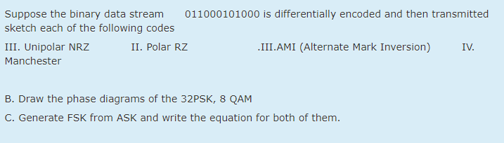 Solved 011000101000 is differentially encoded and then | Chegg.com
