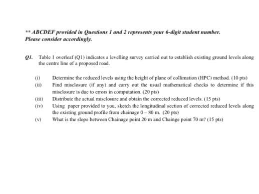 Solved ** ABCDEF provided in Questions 1 and 2 represents | Chegg.com