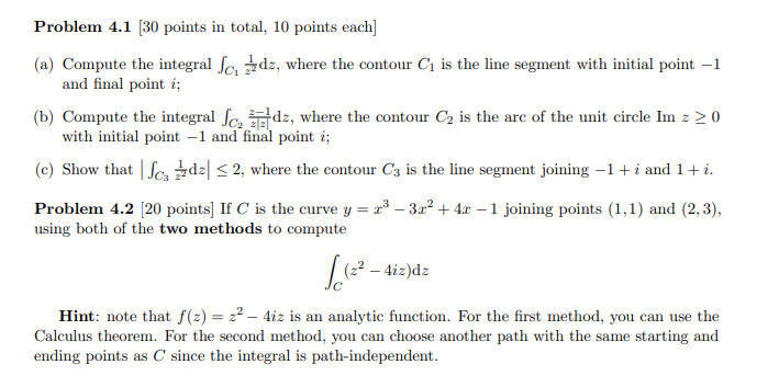 Solved please Problem 4.1 [30 ﻿points in total, 10 ﻿points | Chegg.com