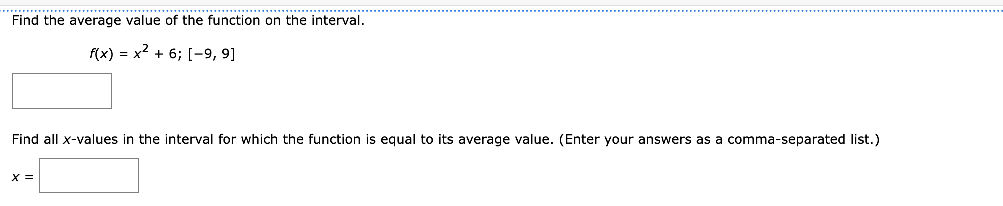 Solved Find the average value of the function on the | Chegg.com