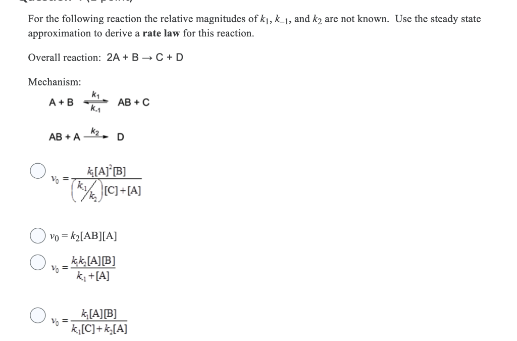 Solved For the following reaction the relative magnitudes of | Chegg.com