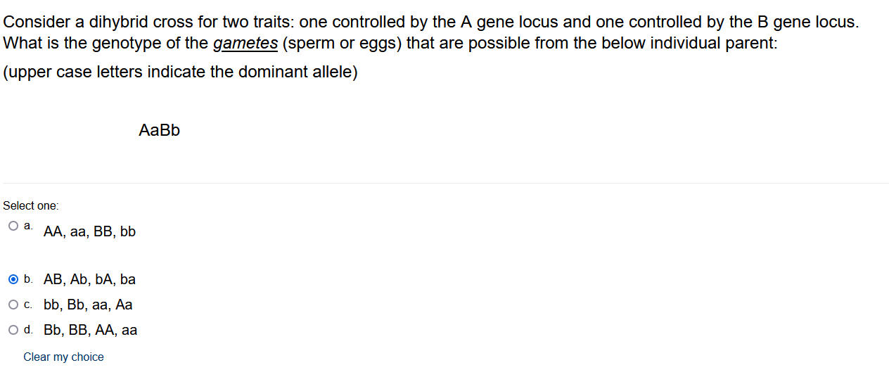 Solved Consider a dihybrid cross for two traits: one | Chegg.com