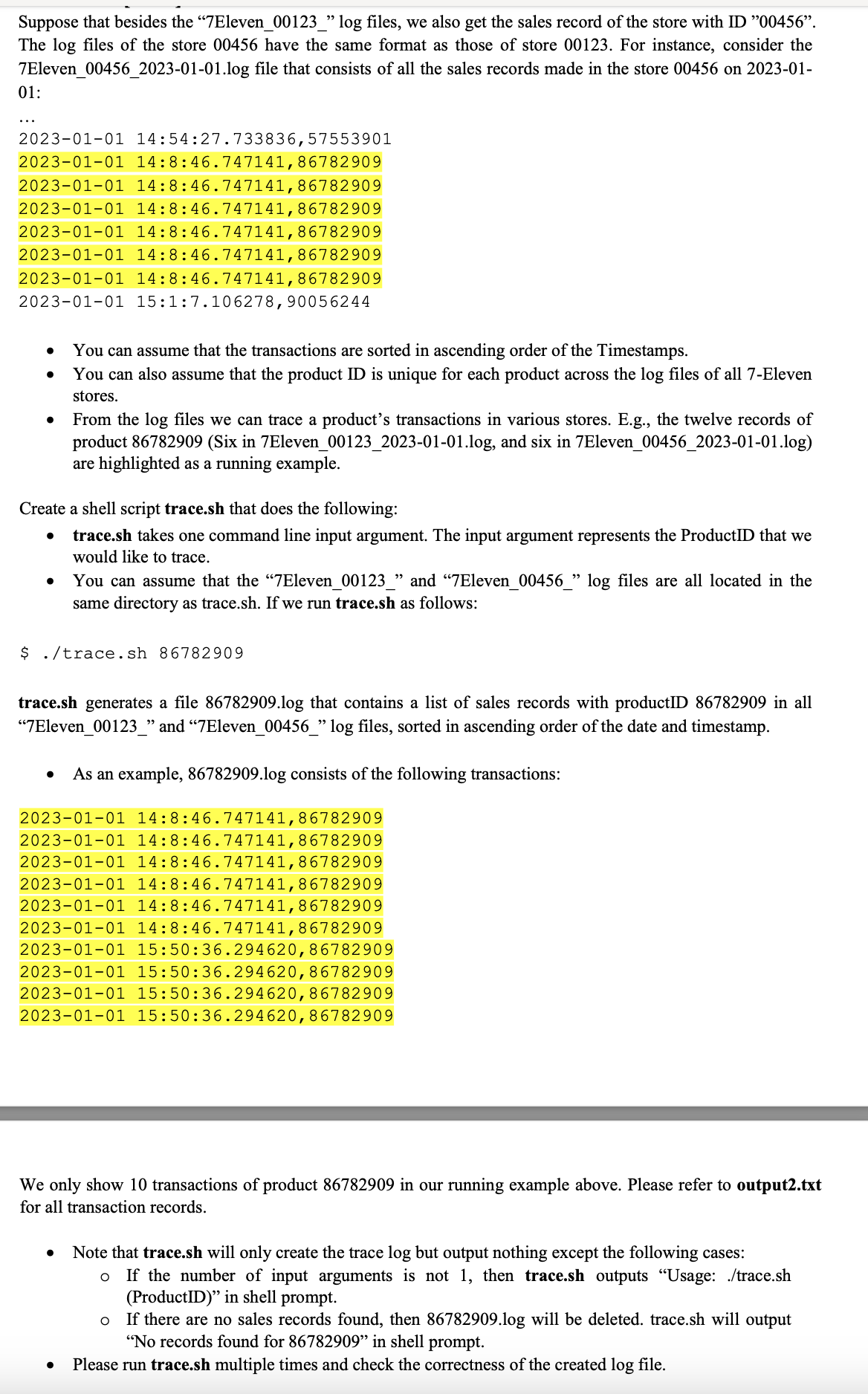 Solved Suppose that besides the "7Eleven_00123_" log files, | Chegg.com