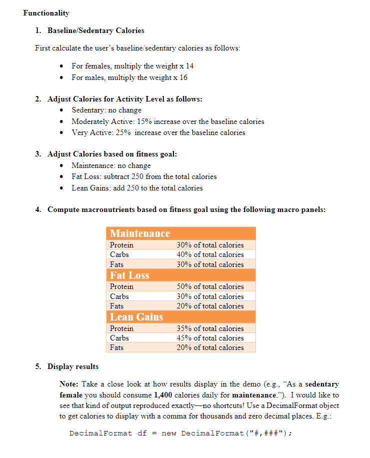 Solved Your Task Reproduce the ULTIMATE Calorie and Macro | Chegg.com