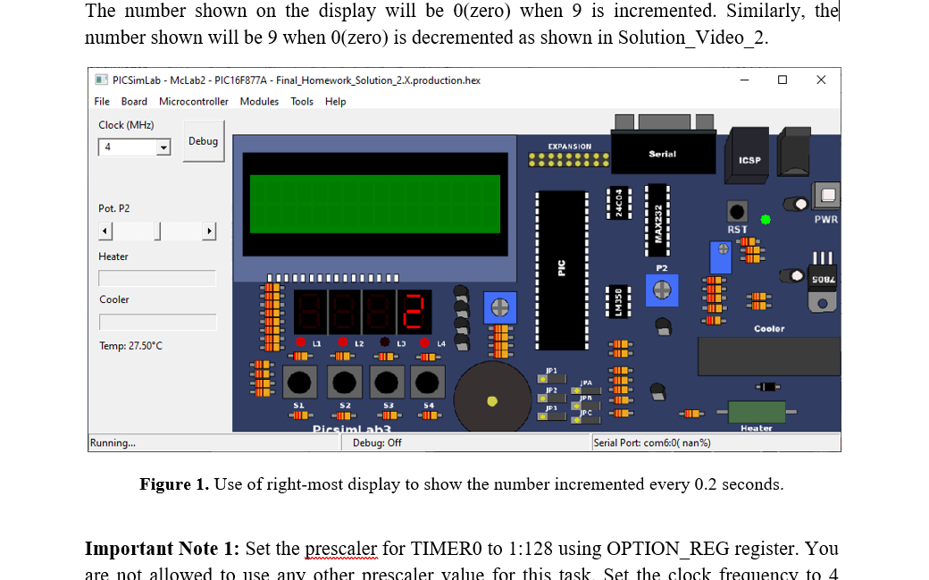 Lab 4 Start PICSimLab. Select the board McLab2. | Chegg.com