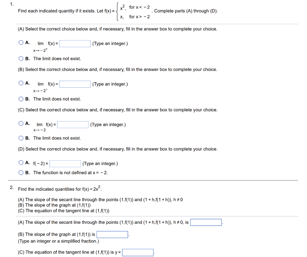 Solved Find each indicated quantity if it exists. Let | Chegg.com