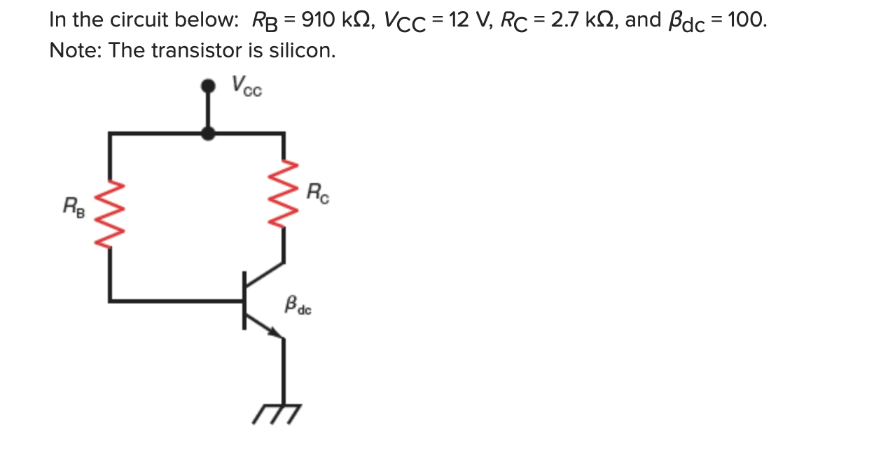 Solved 1. Calculate the value of the base current IB. ____ | Chegg.com