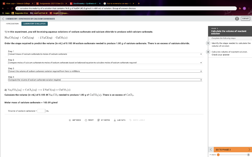 Atas Login-alencia College xxignments: 202110 Gen Che | Chegg.com