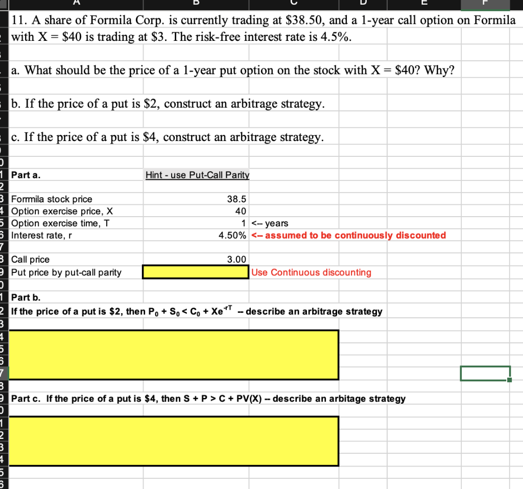 Solved 11. A share of Formila Corp. is currently trading at | Chegg.com