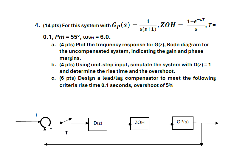 Solved (14 ﻿pts) ﻿For this system with | Chegg.com
