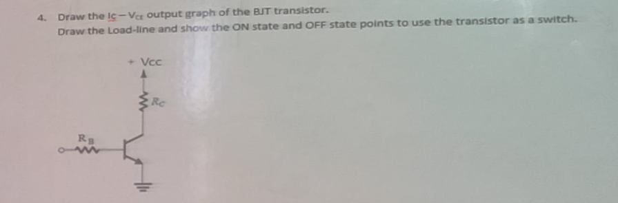 Solved Draw the Ic -V_(Ce) ﻿output graph of the BJT | Chegg.com